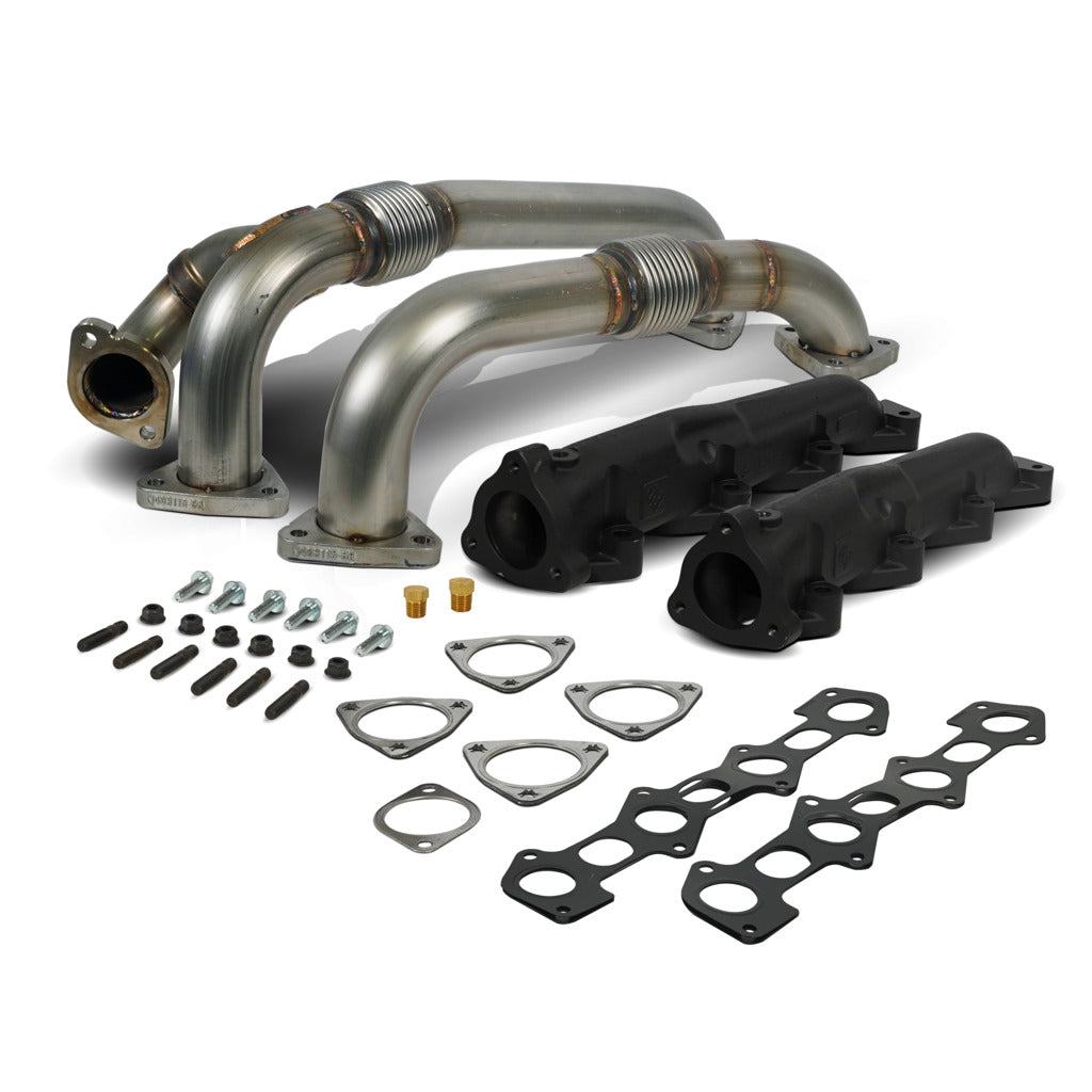 EXHAUST MANIFOLD & UP-PIPE KIT FORD F250/F350/F450/F550 SUPER DUTY 6.4L ...
